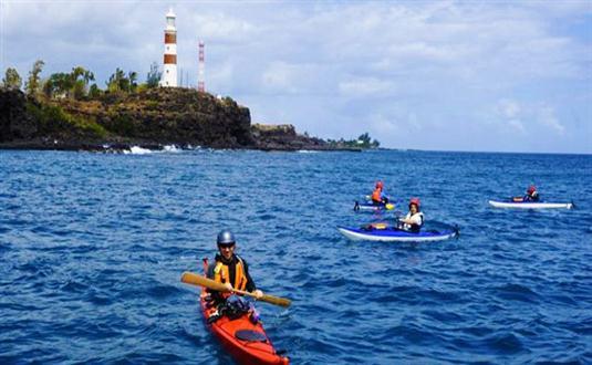 Cave Sea Kayaking tour with Antilog Vacations at Mauritius Mauritius