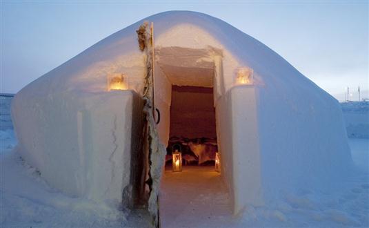 Overnight in self-made igloo tour with Antilog Vacations at Kiruna Sweden